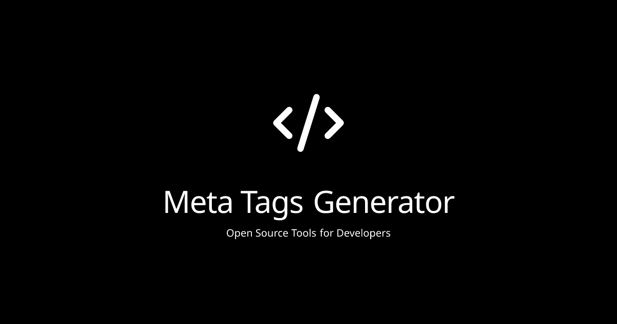 Meta Tags Generator | Create SEO & Social Media Tags | RocksDev Tools